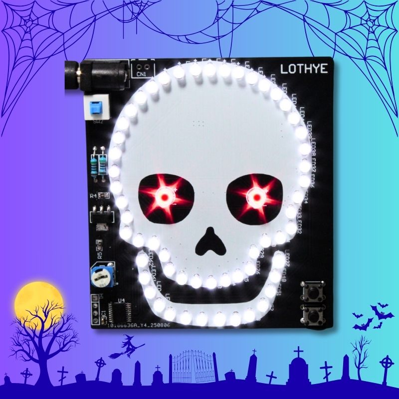 Skull LED Electronics Kit | Halloween Decor